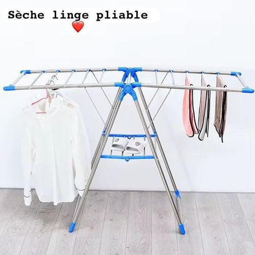 Generic Séche linge rétractable étendoir pliable ailes