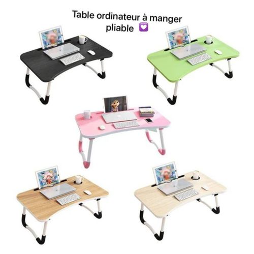 Generic Table de lit pliable pour ordinateur portable avec fente pour ...