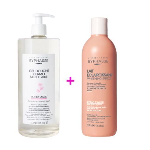 Byphasse Generic gel douche nettoyant et lait de corps éclaircissant ...