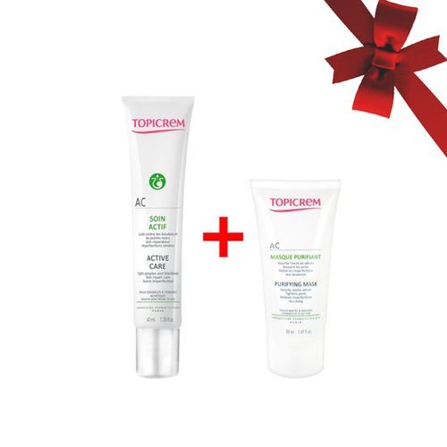 TOPICREM AC masque purifiant 50 ml + Soin actif 40 ml - Prix pas cher ...