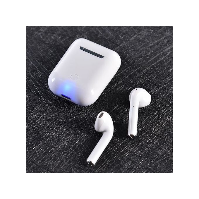 TWS Écouteurs sans Fil i12 tws -avec Boîtier Rechargeable portatif - Blanc - Prix pas cher ...