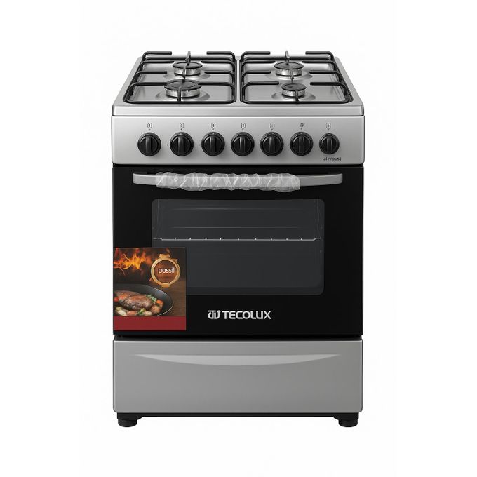 Technolux Cuisinière à Gaz- 4 Feux 50×50 – Inox