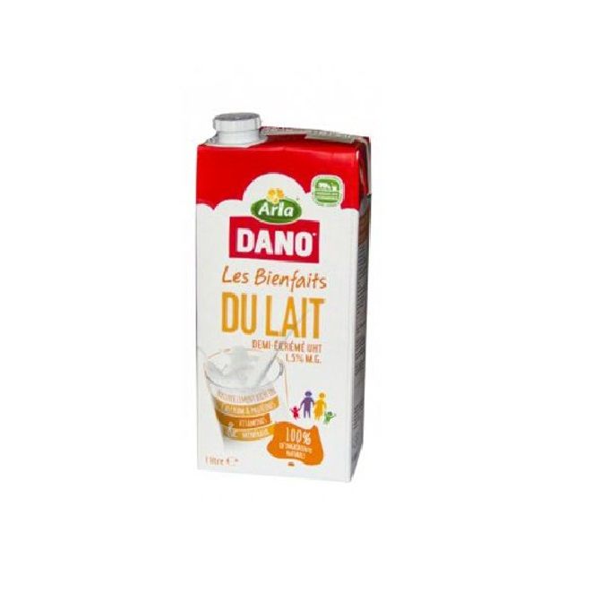 Dano Lait Demi Ecrémé UHT - 1 Litre - Prix pas cher | Jumia SN