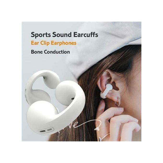 Generic Casque à conduction osseuse avec clip d'oreille
