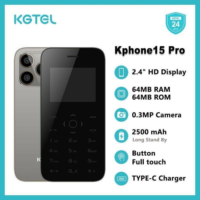 Kgtel Kphone 15 PRO - 2,4" - FM Radio - 2500 mAh - Camera