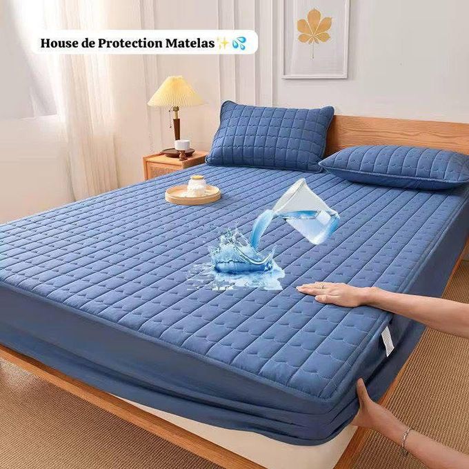 Generic Housse Matelas Imperméable 100% + 2 Traies Oreiller