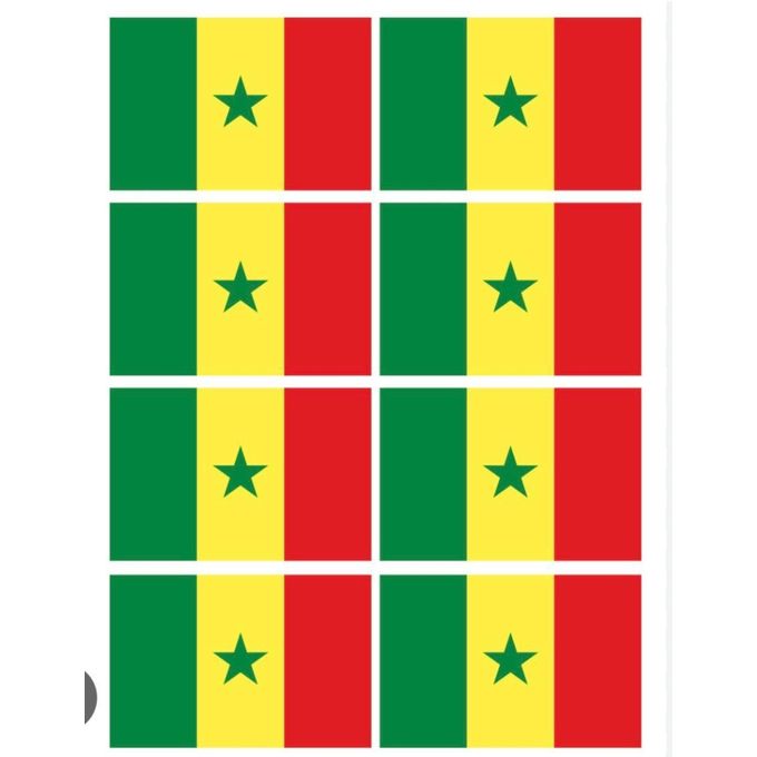 Generic Pack de 12 autocollants supporter Sénégal - Prix