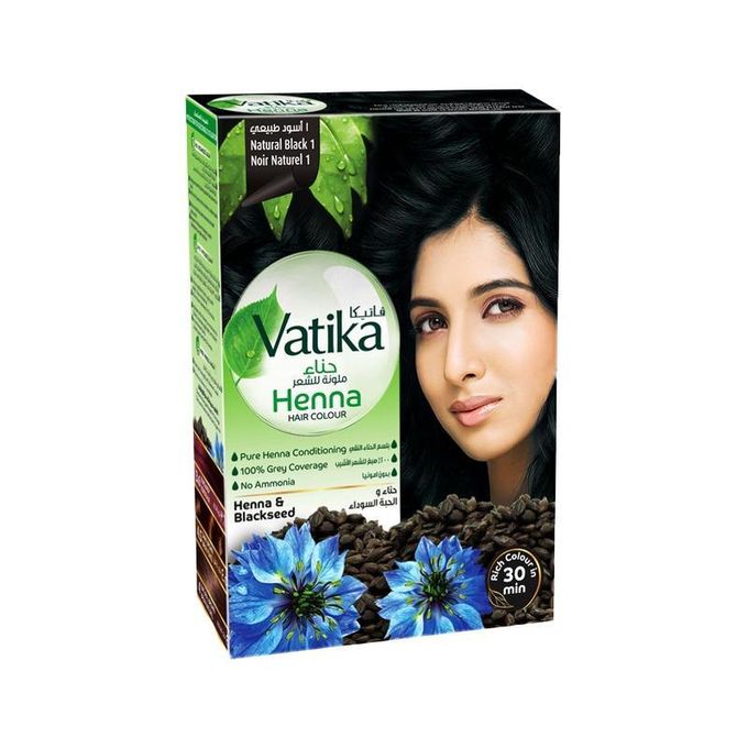 Katiopa Henné noir Dabur Vatika pour Coloration des Cheveux