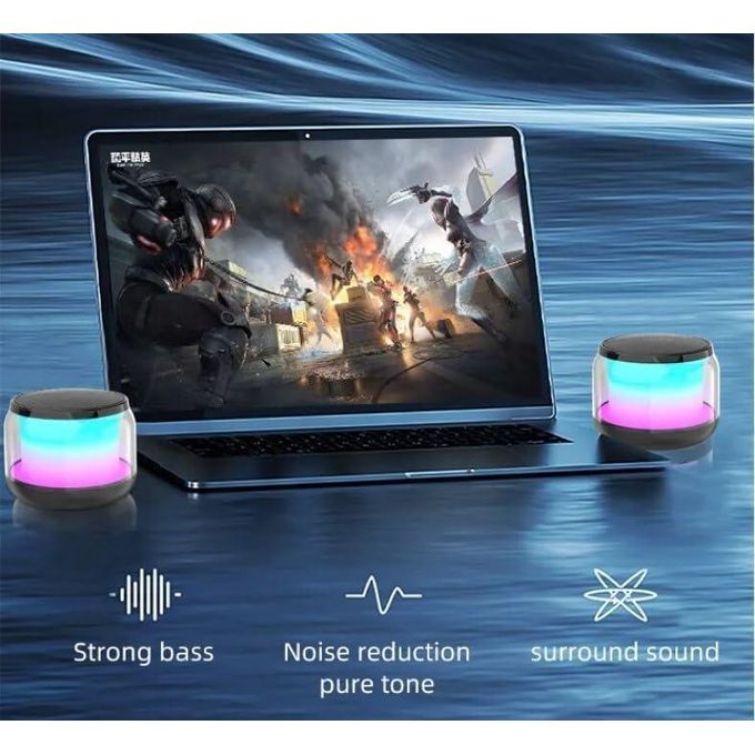 Generic Mini Haut-Parleur Bluetooth 5.0 sans fil Lumière