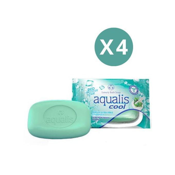 Aqualis Lot de 4 SAVON AQUALIS COOL VERT 120 GRS - Prix pas